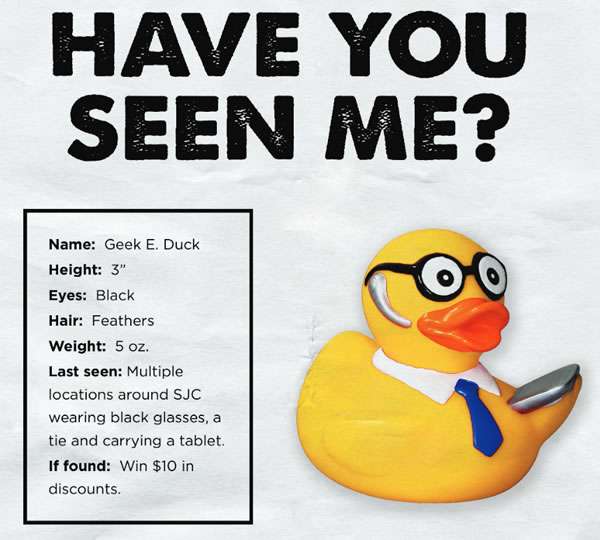 The hunt is on for Geek E. Duck Hidden Bucks at San José Airport ...