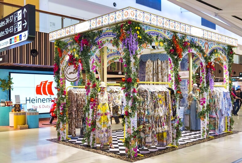 Heinemann lights up Sydney Airport with pop-up from luxury resortwear brand Camilla : Moodie ...