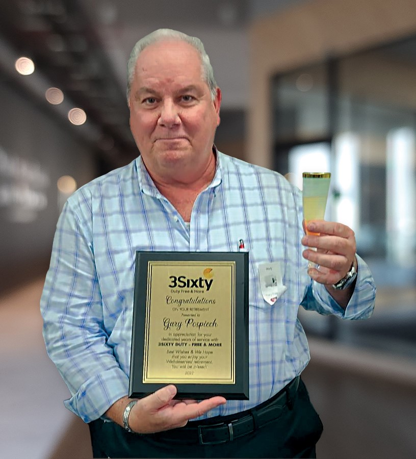 3Sixty Duty Free pays tribute to retiring Gary Pospiech after 50-year ...