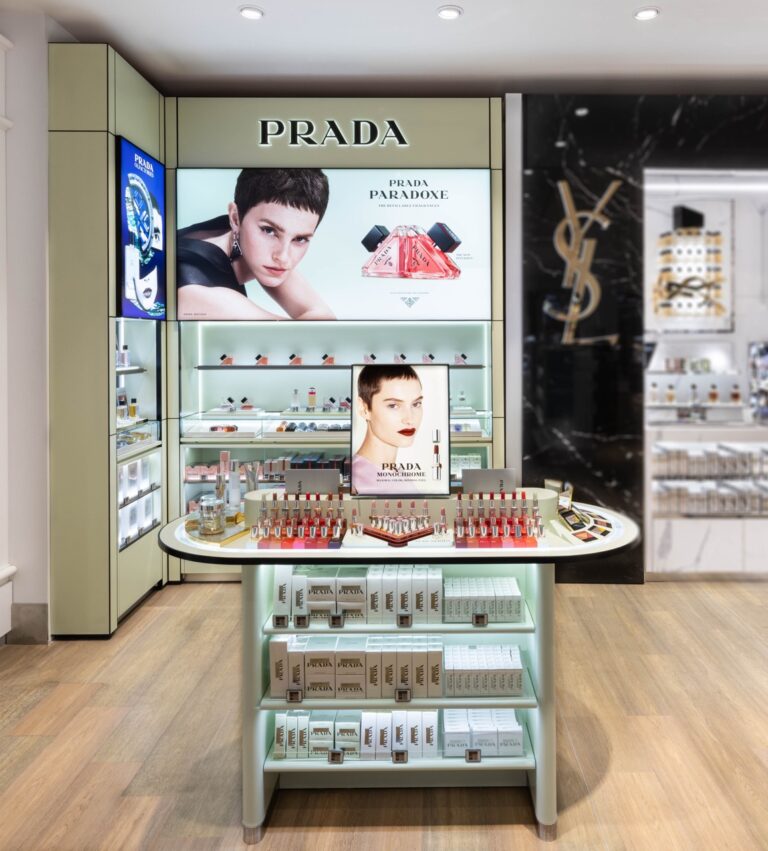 Prada Beauty and Extime Duty Free reveal triple-axis counter at Paris ...